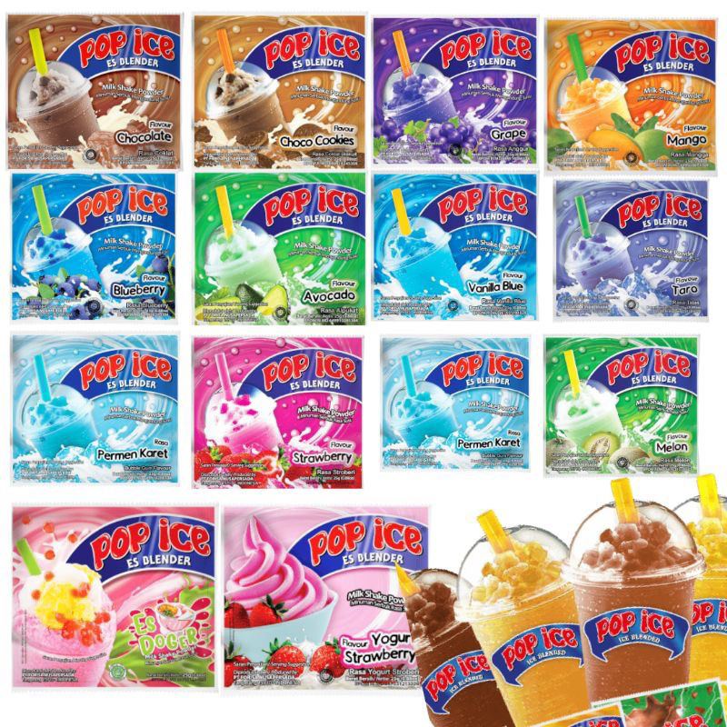 Jual Pop Es Milk Shake Blend 1 Renceng 10 Sachet | Shopee Indonesia