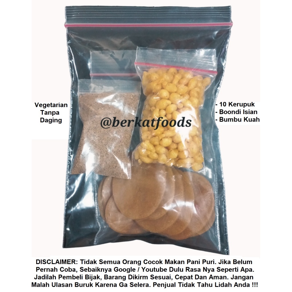 Jual Multigrain Pani Puri Set Lengkap Mini / 10 Kerupuk Dry Puri ...