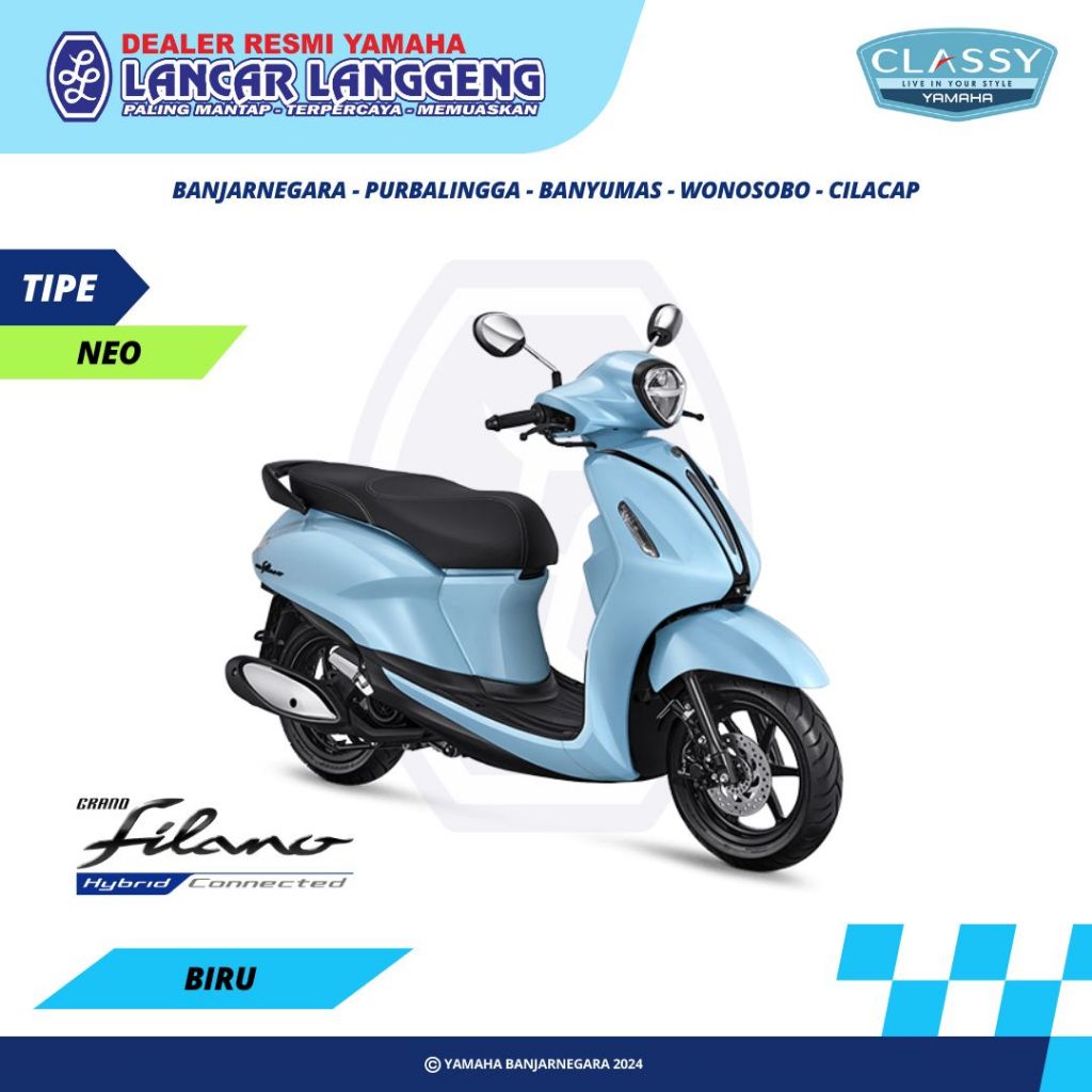Jual [JAWA TENGAH] YAMAHA GRAND FILANO LUX / NEO HYBRID /UNGU MUDA ...