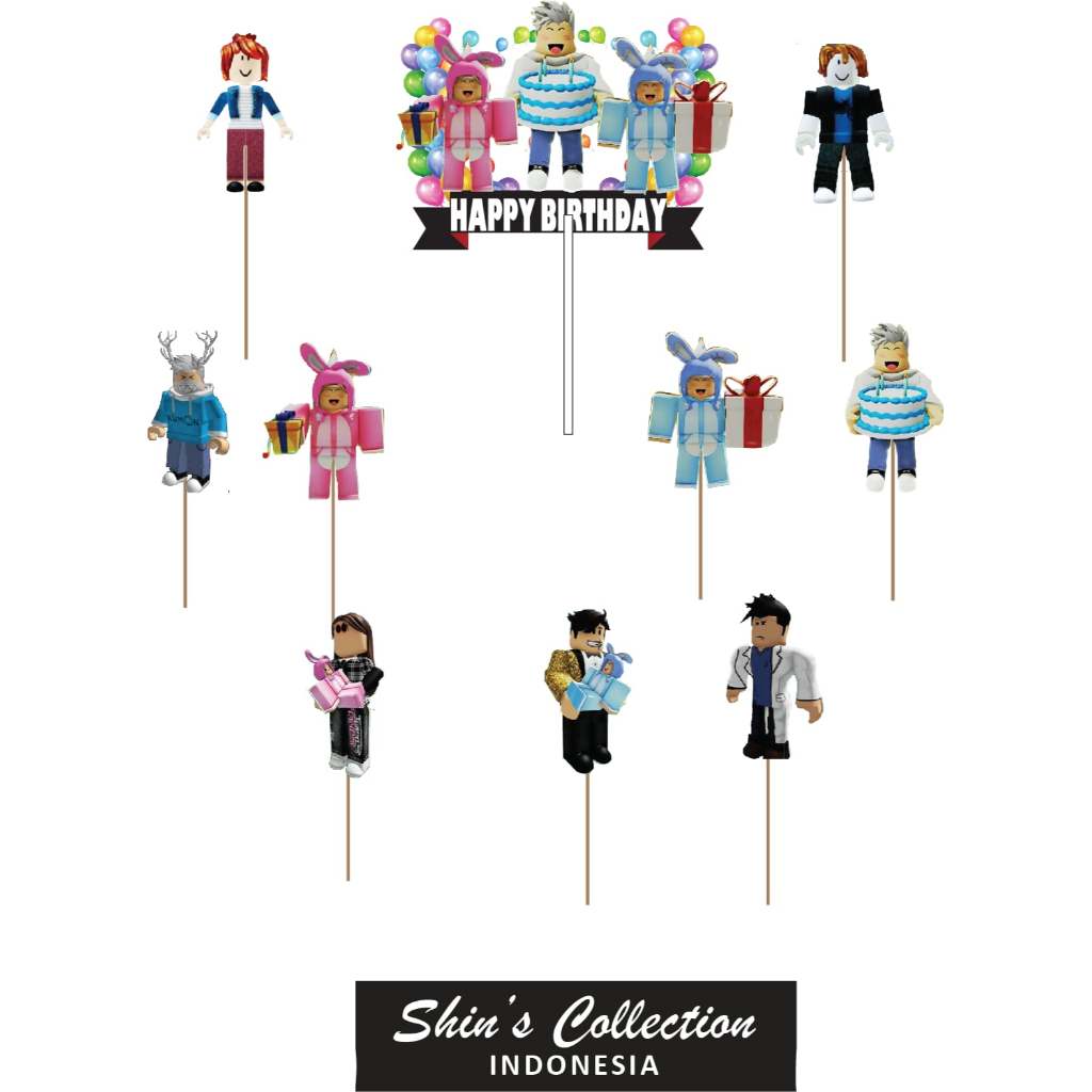 Jual Cake topper Roblox Akuduv Mipan Zuzuzu isi 10 pcs | Shopee Indonesia