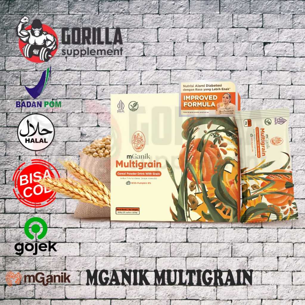 Jual mGanik Multigrain 500 Gram Isi 20 Sachet Suplemen Diabetes Makanan ...