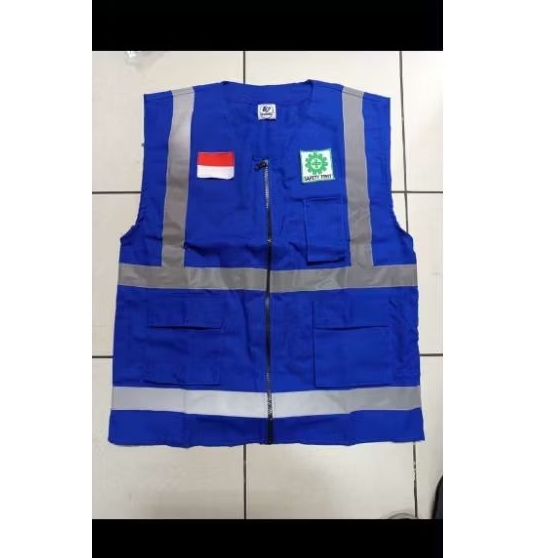Jual rompi safety drill/rompi proyek/seragam kerja lapangan/rompi drill ...