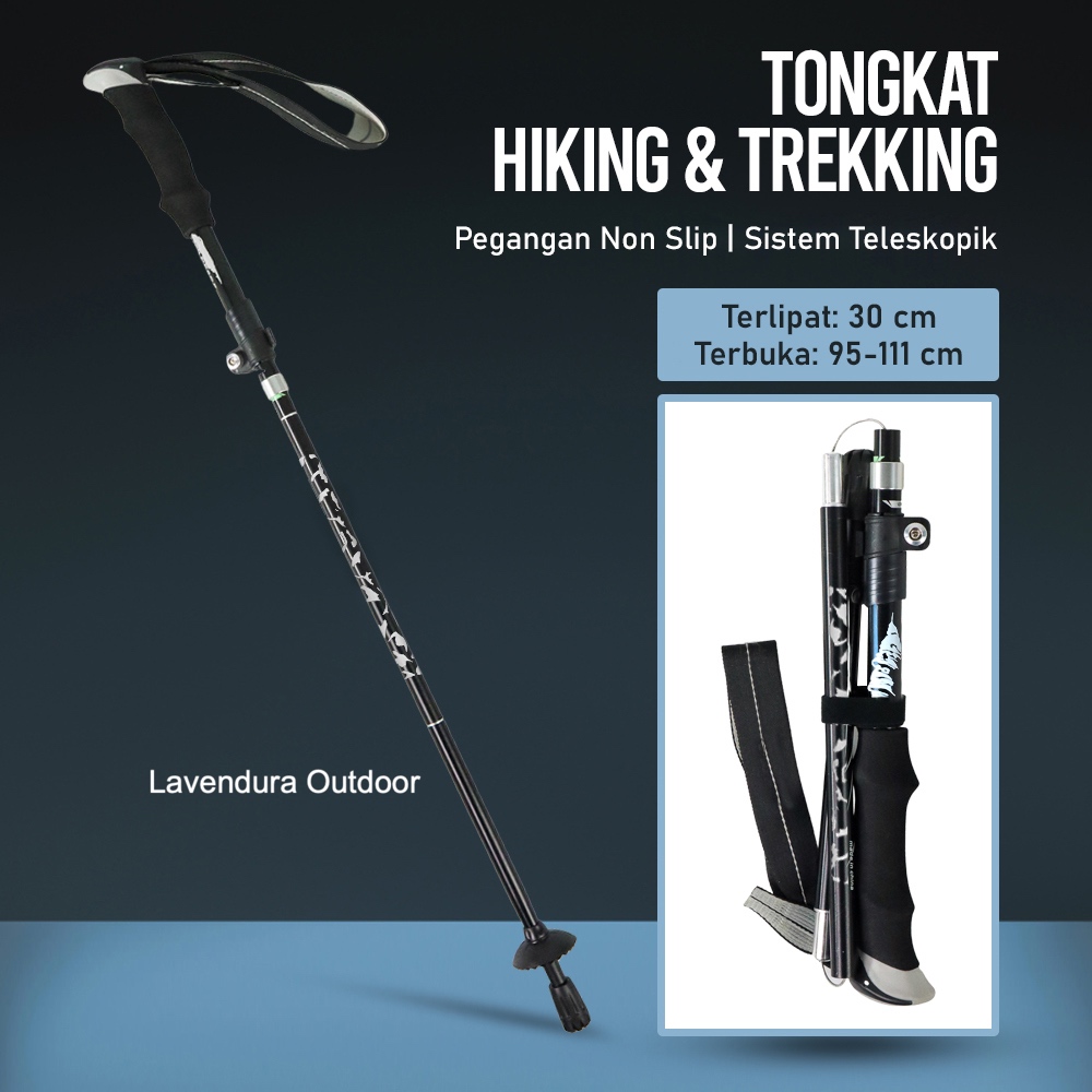 Jual Trekking Pole Alumunium Alloy Tongkat Hiking Trekking 110 cm ...