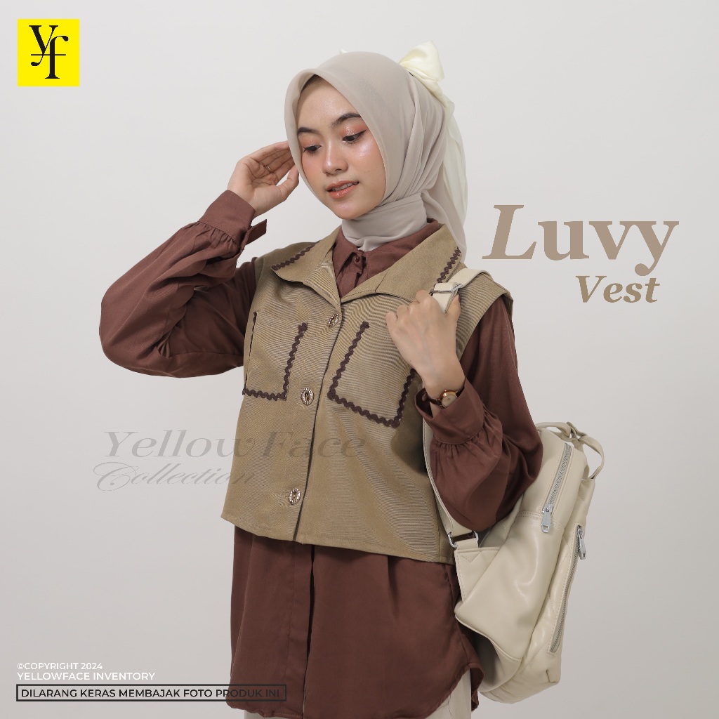 Jual Yellowface Luvy Vest Semi Wool Premium Korean Style Tanpa Lengan ...
