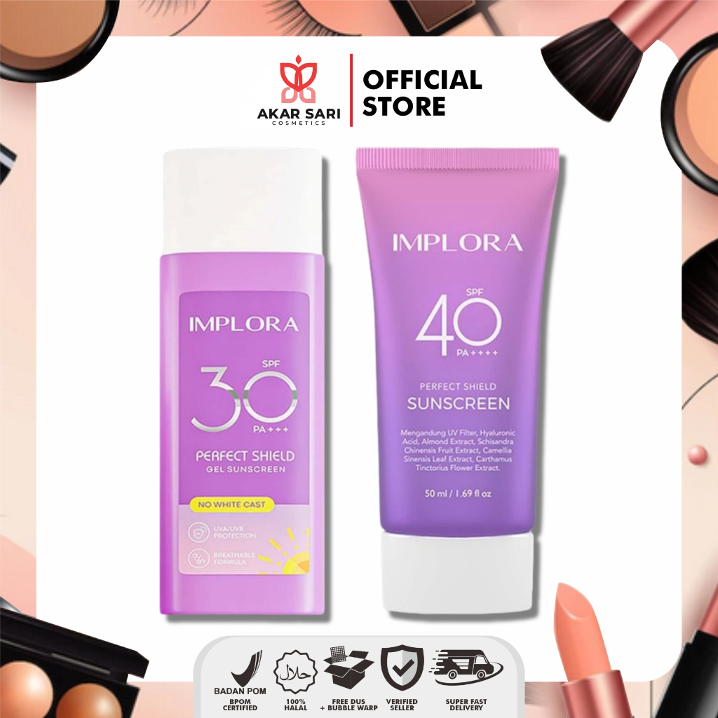 Jual IMPLORA PERFECT SHIELD SUNSCREEN SPF 40 PA++++ | PERFECT SHIELD GEL SUNSCREEN SPF 30PA ...