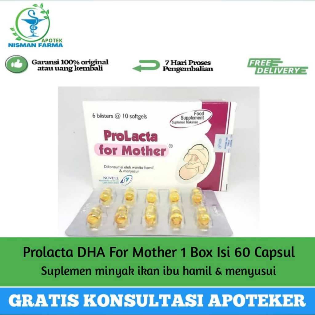 Jual PROLACTA DHA FOR MOTHER 1 BOX ISI 60 SOFTGELS | Shopee Indonesia