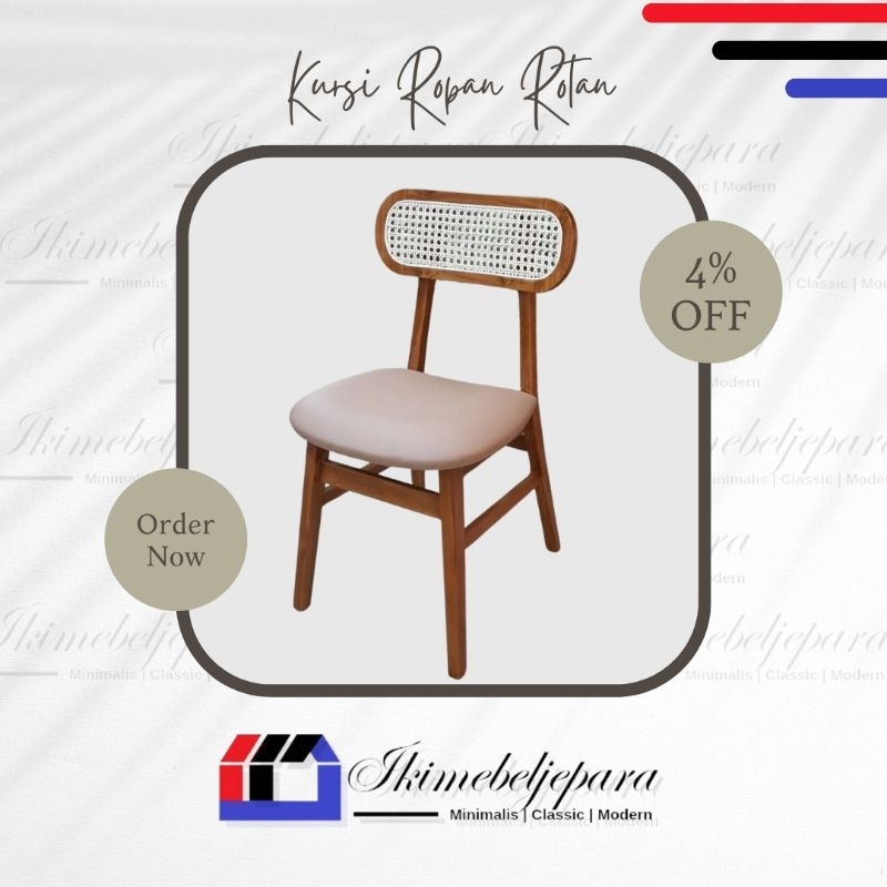Jual kursi makan ropan rotan, kursi ropan kombinasi rotan kursi teras ...