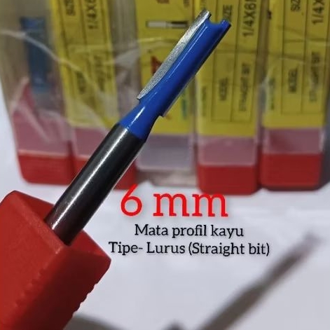 Jual Mata profil kayu STRAIGHT bit lurus 6mm AST original | Shopee ...