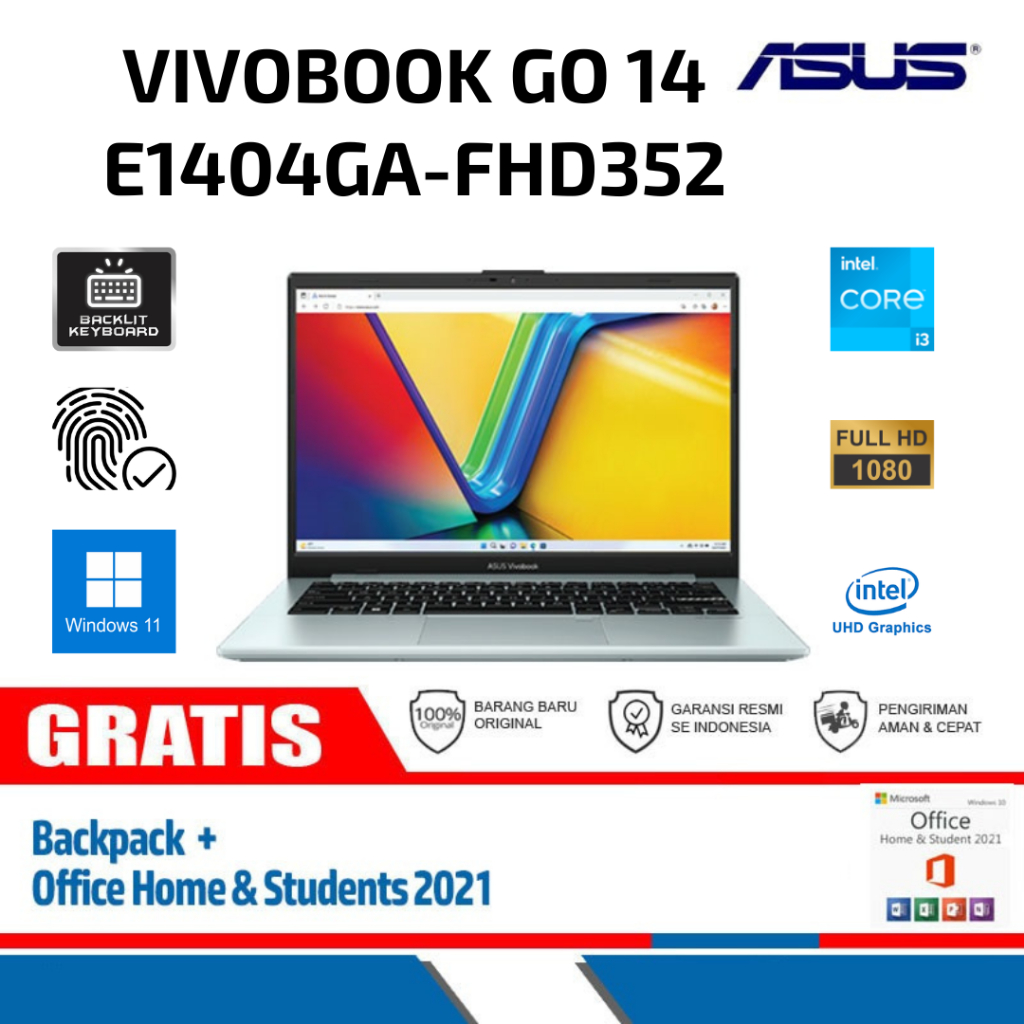 Jual Asus Vivobook Go 14 E1404GA-FHD352 | Intel Core i3-N305 | Ram 8GB ...