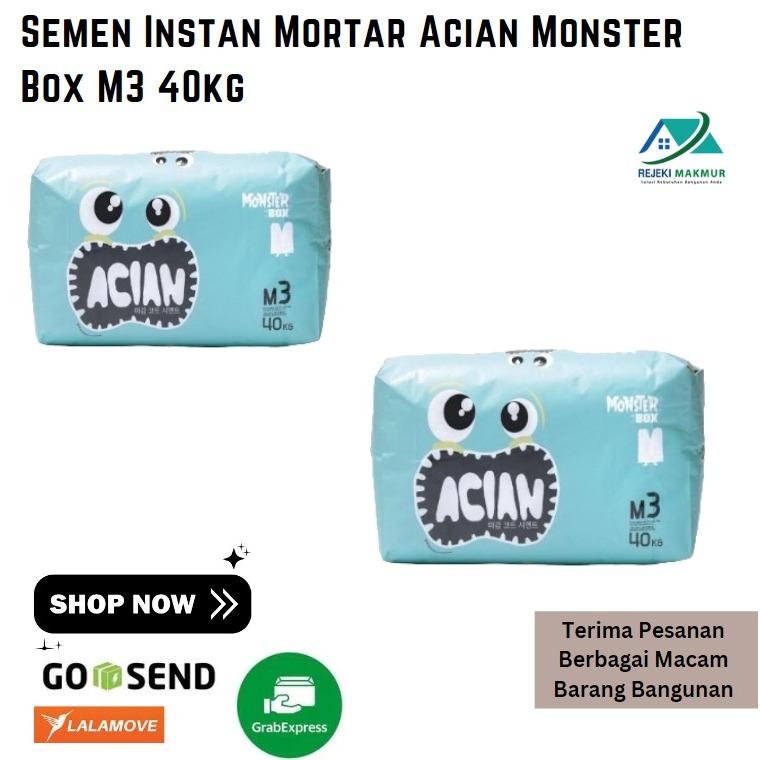 Jual Semen Instan Mortar Acian Monster Box M3 40kg (Area BANDUNG ...