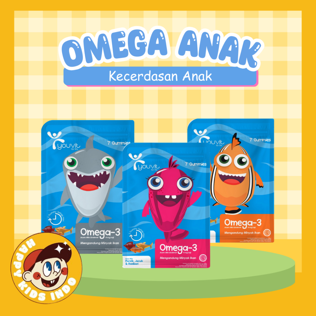 Jual Youvit Omega 3 Anak 7 Hari dengan Minyak Ikan untuk Otak & Mata ...