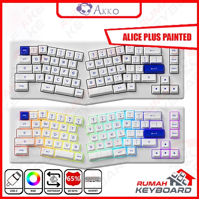 Jual AKKO - Alice PRO Plus - 65% - White - Painted - Mechanical ...