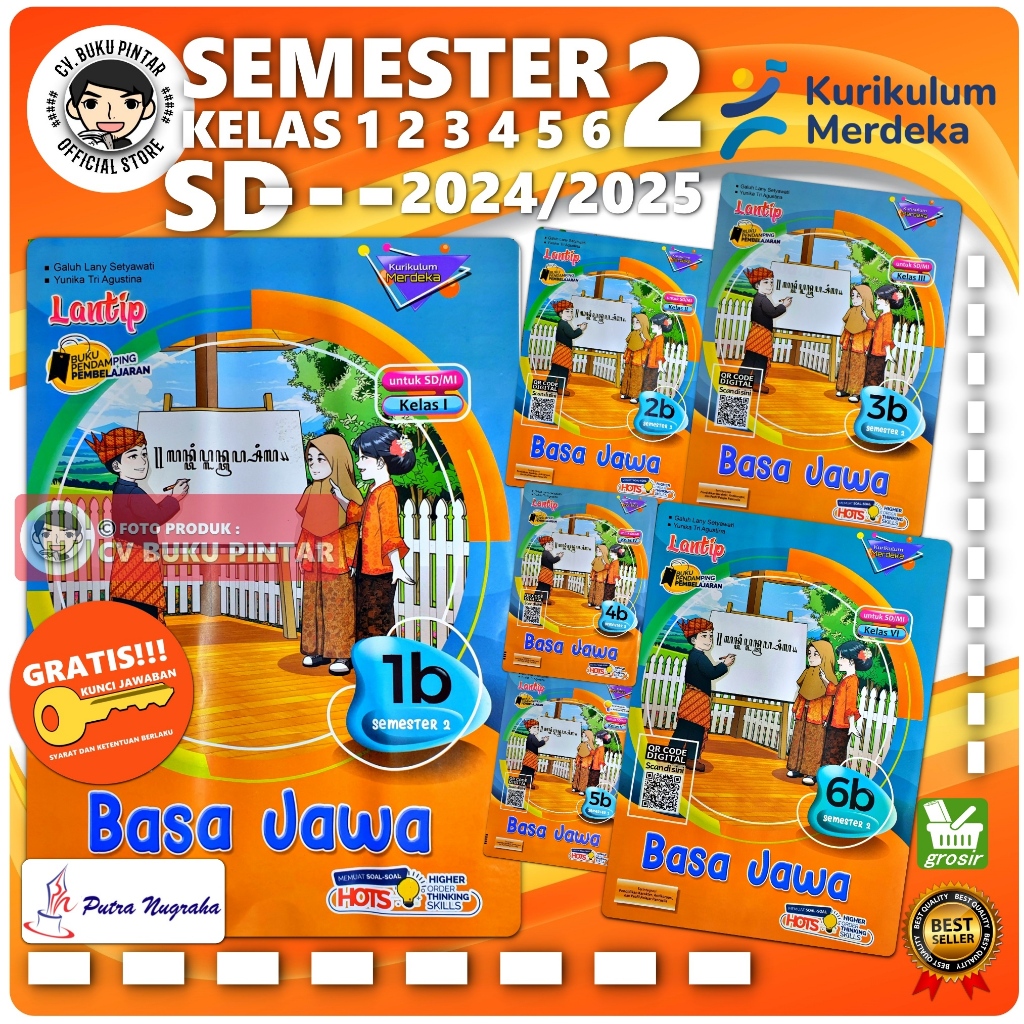 Jual BUKU LKS BAHASA JAWA SD KELAS 1 2 3 4 5 6 SEMESTER 2 2024-2025 | LANTIP PUTRA NUGRAHA ...