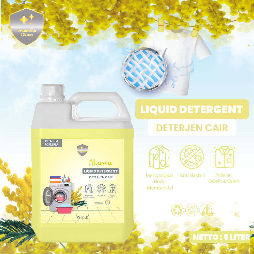 Jual GUARDIA CLEAN Deterjen Cair 5 Liter/ Liquid Detergent 5 Liter ...