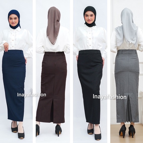 Jual KODE P19K Rok Kerja Panjang Hitam Span Biron Kipas Bahan Formal ...