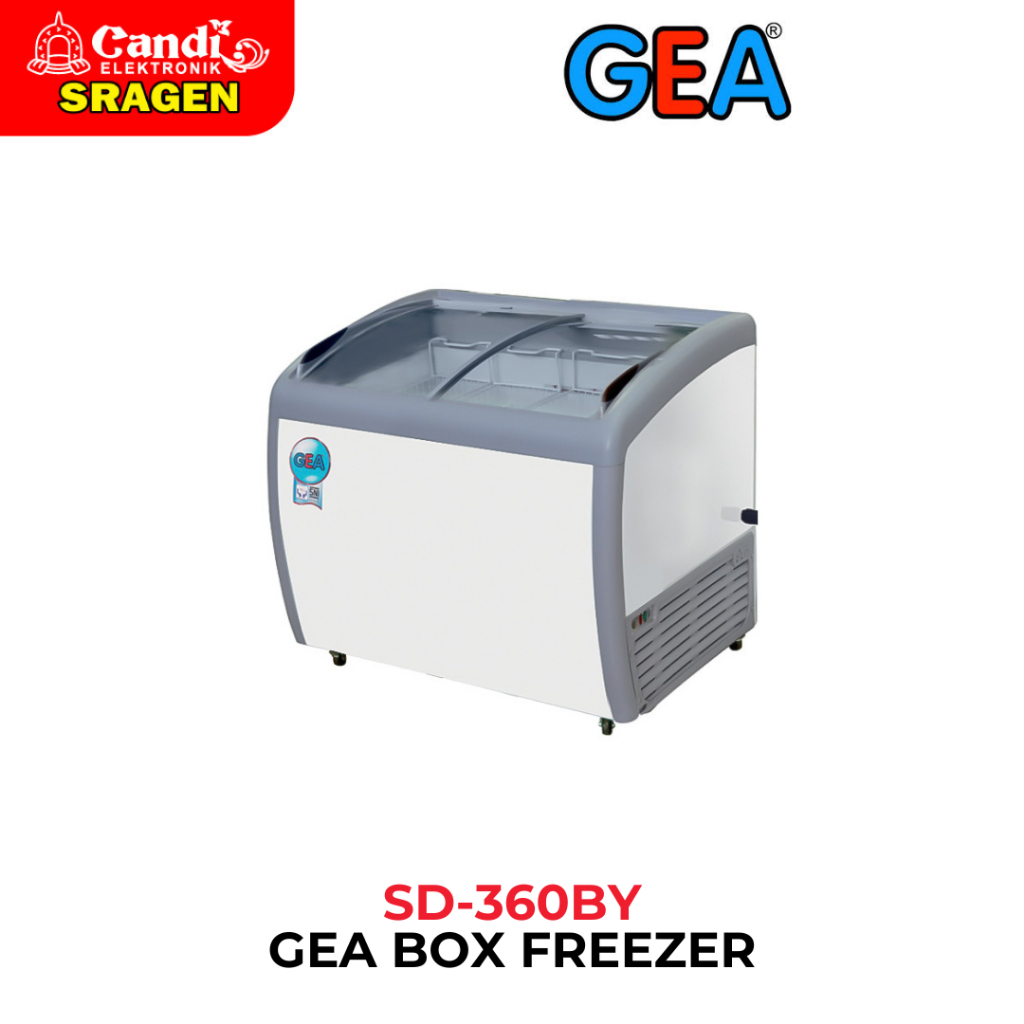 Jual GEA Box Freezer Sliding Curve Glass 360 Liter - SD-360BY | Shopee Indonesia
