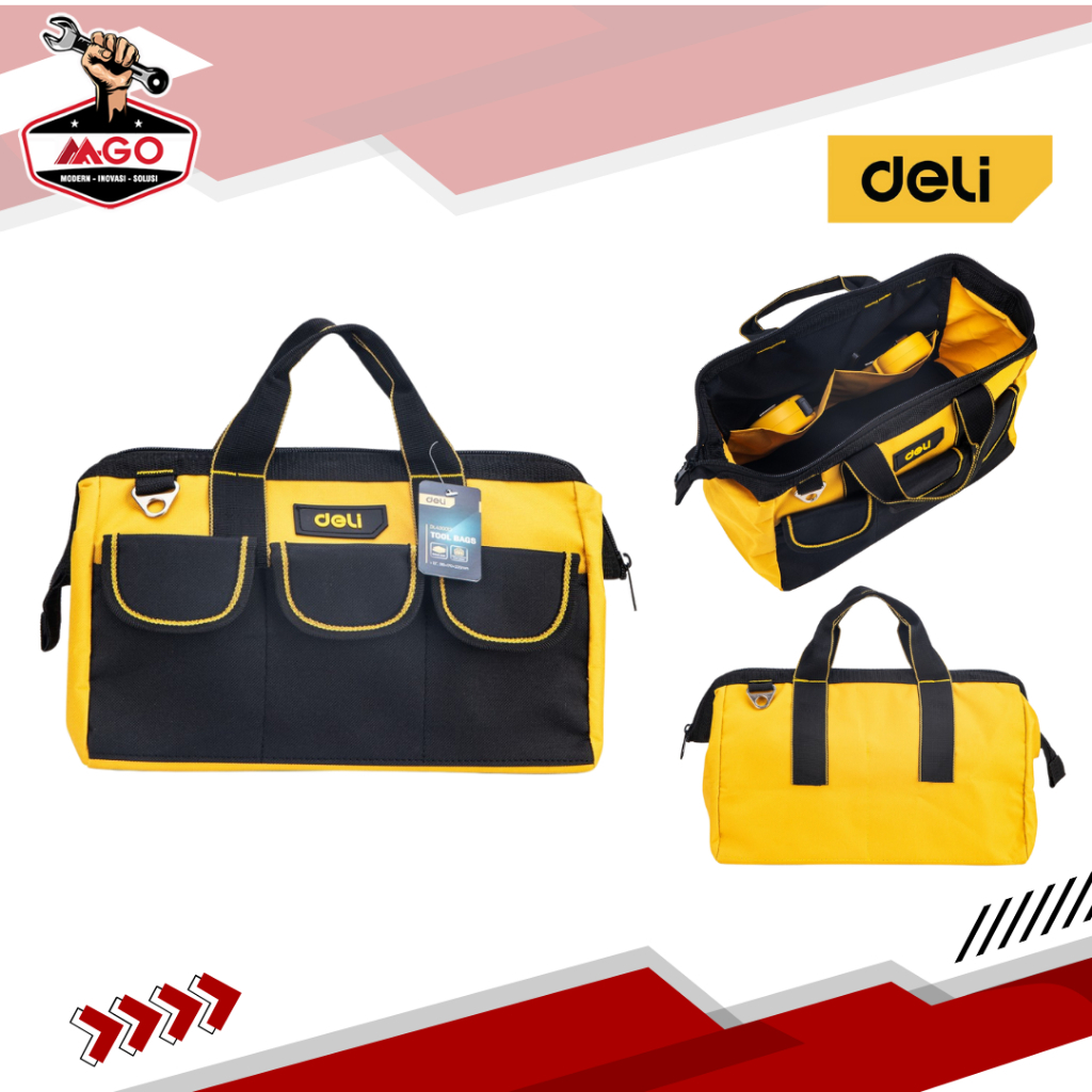 Jual Deli Tool Bag / Tas Perkakas 13 inch Multifungsi Bahan Kuat ...