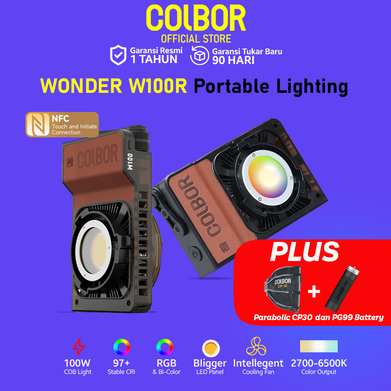 Jual Colbor W60R RGB Lampu Portable Studio LED 60W Video And Foto ...