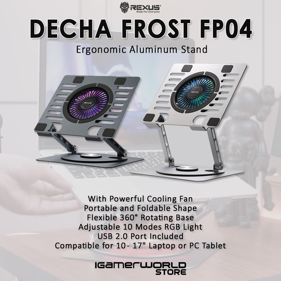 Jual Rexus DECHA FROST FP0 / FP-04 Rotate 360 Derajat Laptop Tablet ...