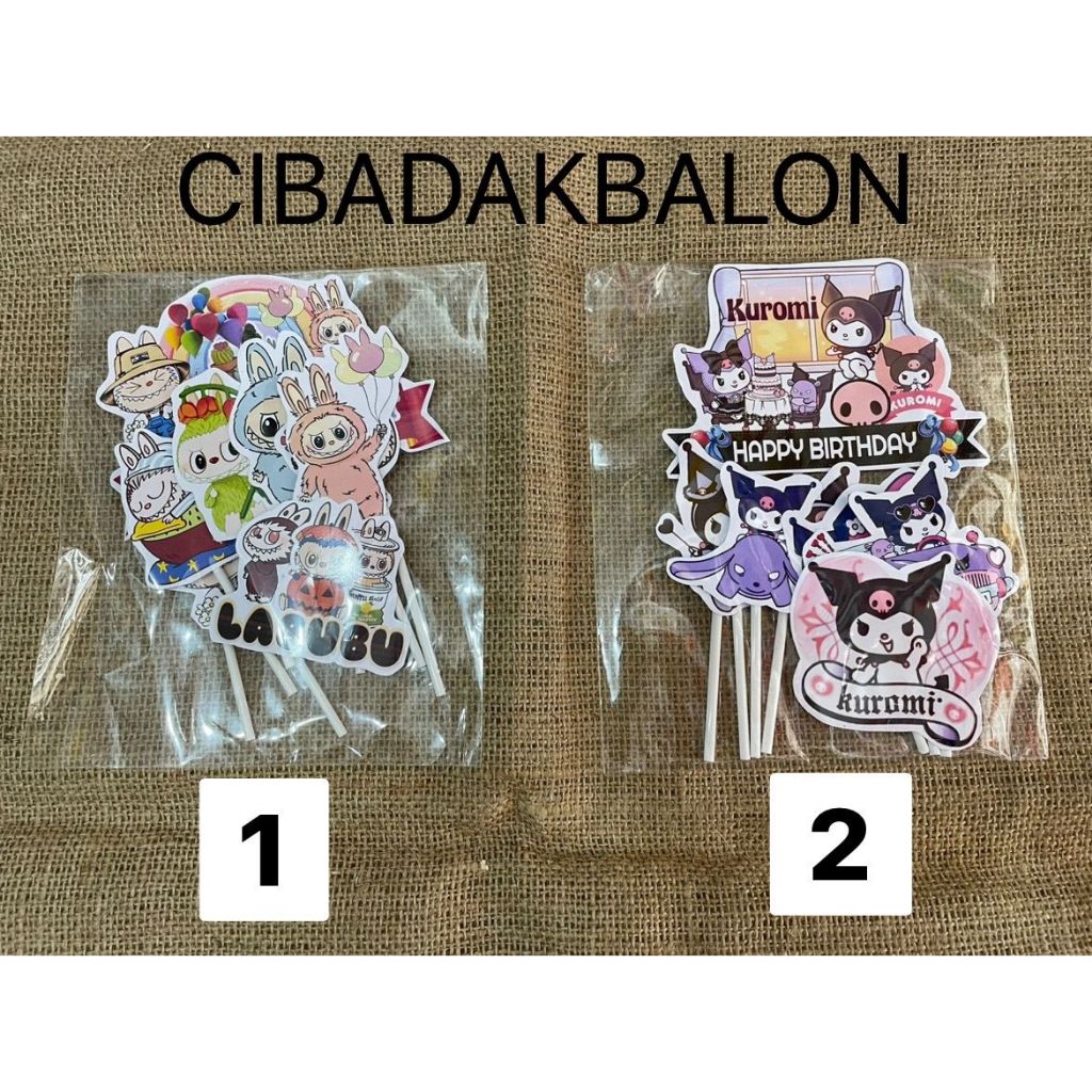 Jual Topper Cake Labubu Kuromi Sanrio / Hiasan Kue Ulang Tahun / Toper ...