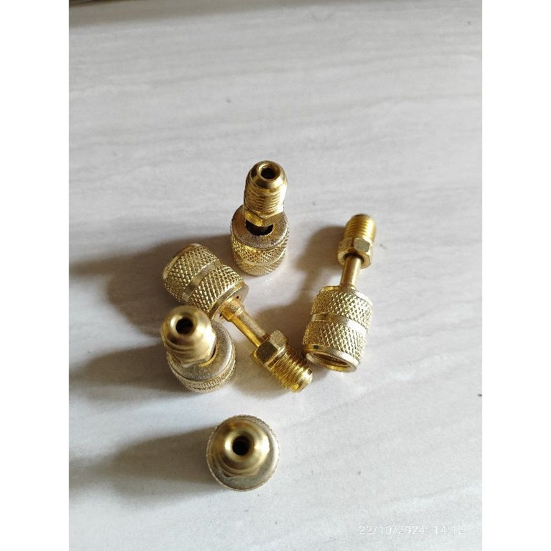 Jual 1 pcs adaptor R22 ke R32 / R410 murah adaptor cek selang ac rumah Adaptor selang r22 ke r32 ...