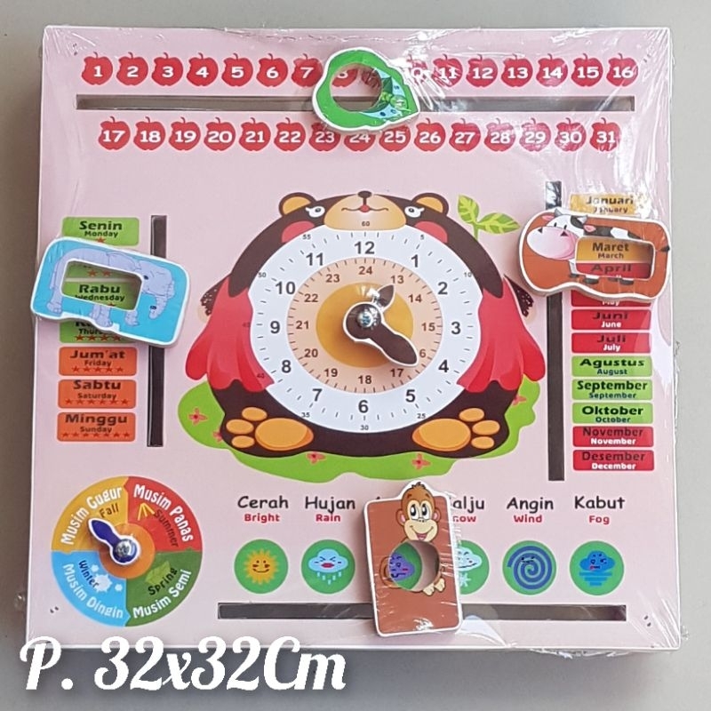 Jual Mainan Kayu Jam ,Peraga Jam,Mainan Edukasi,Alat Peraga Jam ...