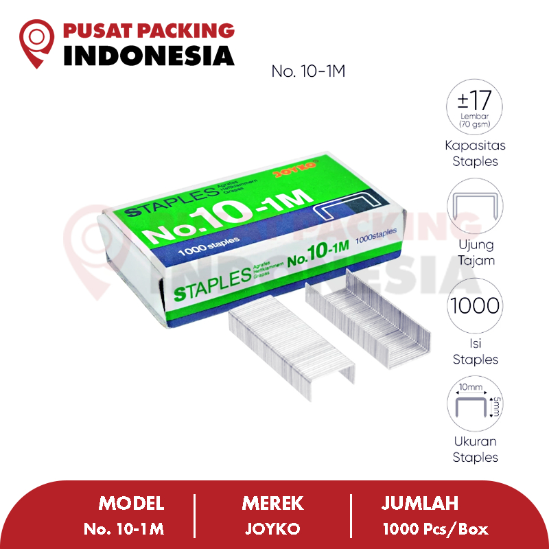 Jual Isi Staples Kecil No.10-1M / Necis / Isi Hekter JOYKO PUSAT PACKING INDONESIA | Shopee ...