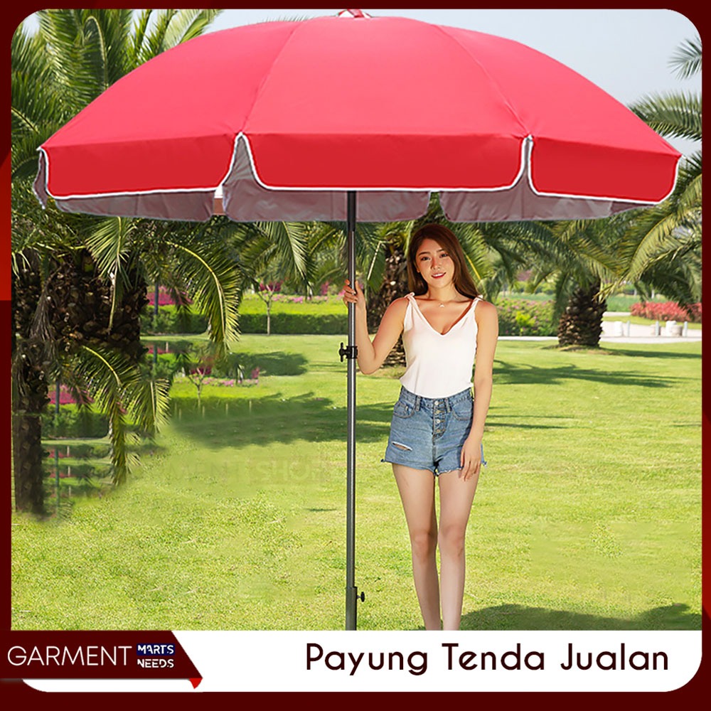 Jual Payung Tenda Jualan 260 280 300 CM Jumbo Outdoor Pantai Garden Lapak Caffe Anti UV Parasol ...
