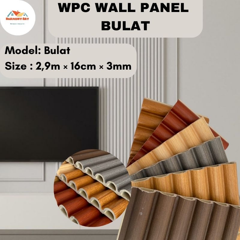 Jual HA- (SUPER MURAH) WPC WALL PANEL 3D MODEL BULAT AESTHETIC ...
