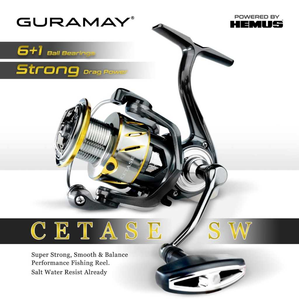 Jual Reel SPINNING HEMUS GURAMAY CETASE SW (POWER HANDLE) | Shopee ...