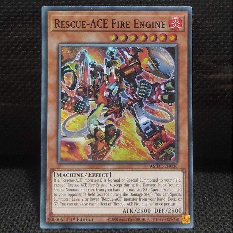 Jual Kartu Yugioh TCG Rescue-ACE Fire Engine Super Rare SR ORI AMDE NM ...
