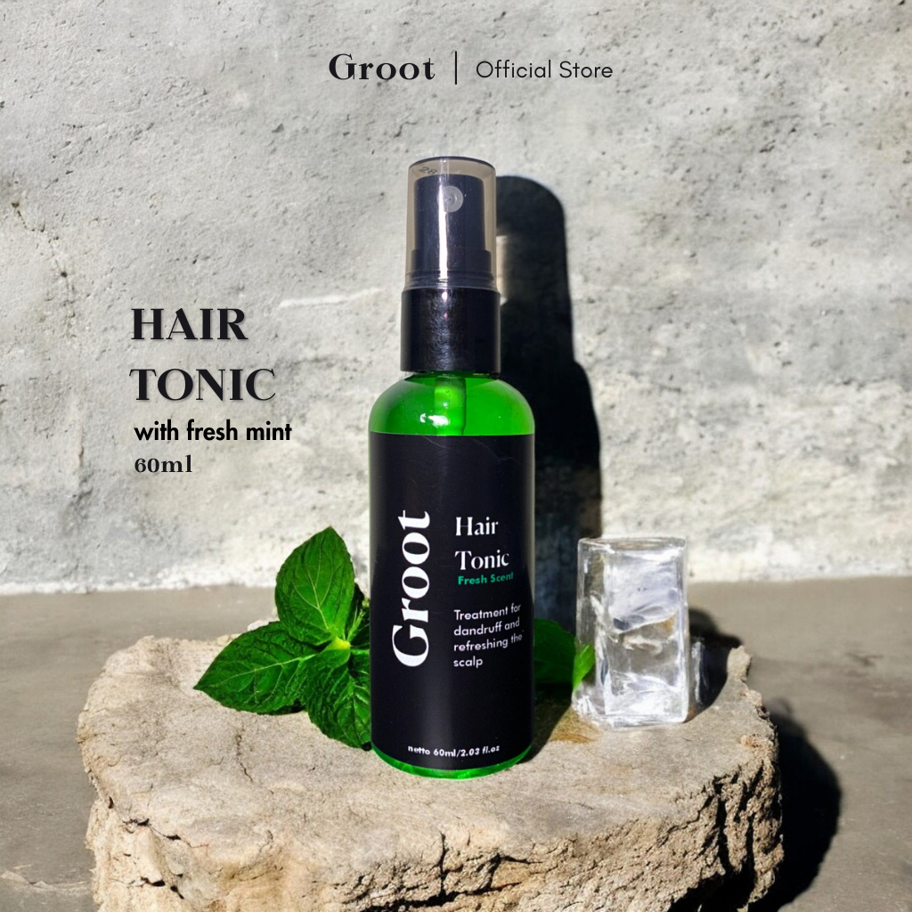 Jual Groot Hair Tonic Premium dengan Fresh Mint + Menthol 60ml | Shopee ...