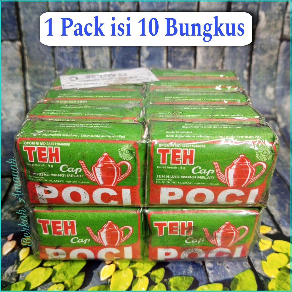 Jual [ TERMURAH ] Teh Poci Hijau Aroma Melati 1 Pack isi 10 Bungkus ...