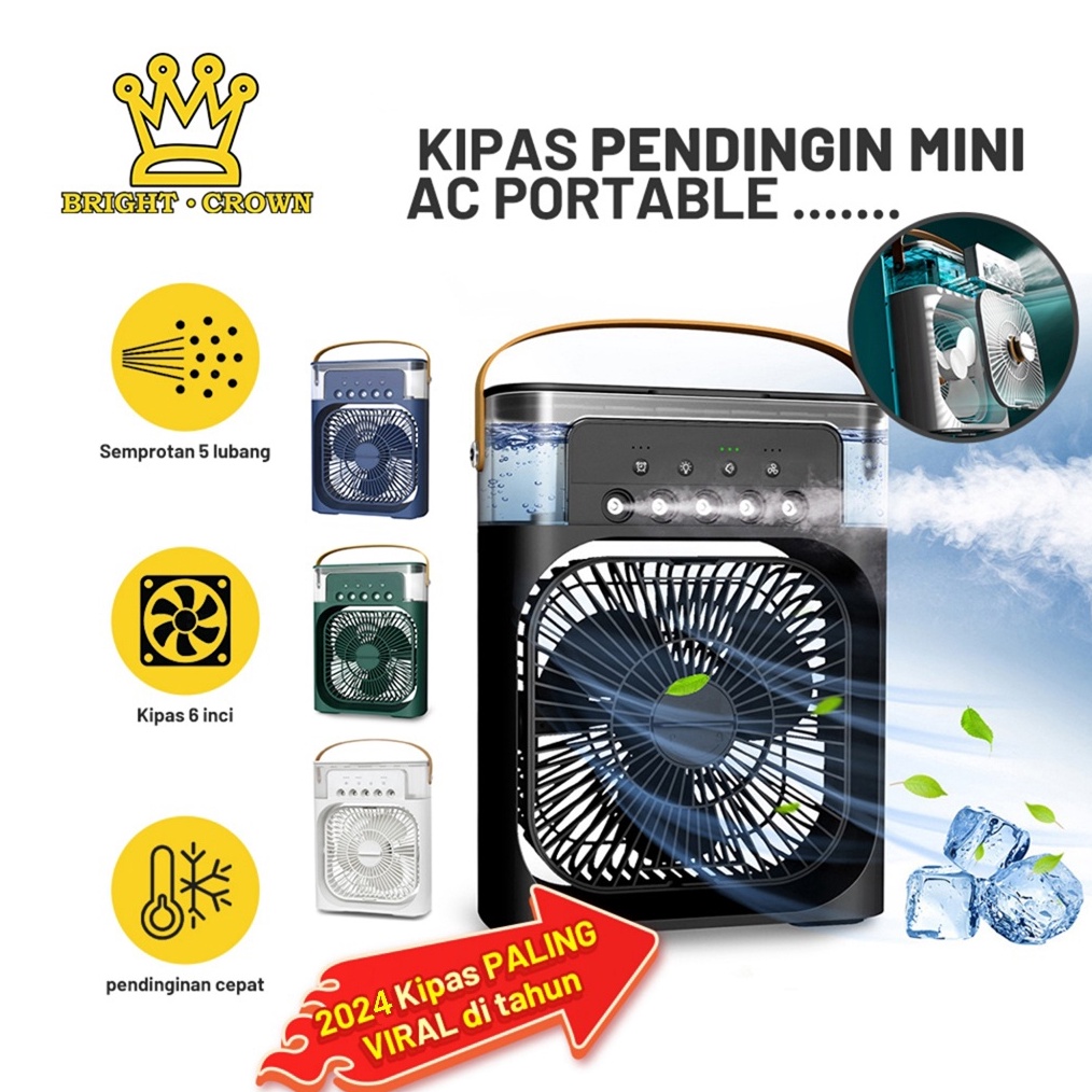 Jual Bright Crown VIRAL Kipas Pendingin Portable Tahan Lama AC Portable ...