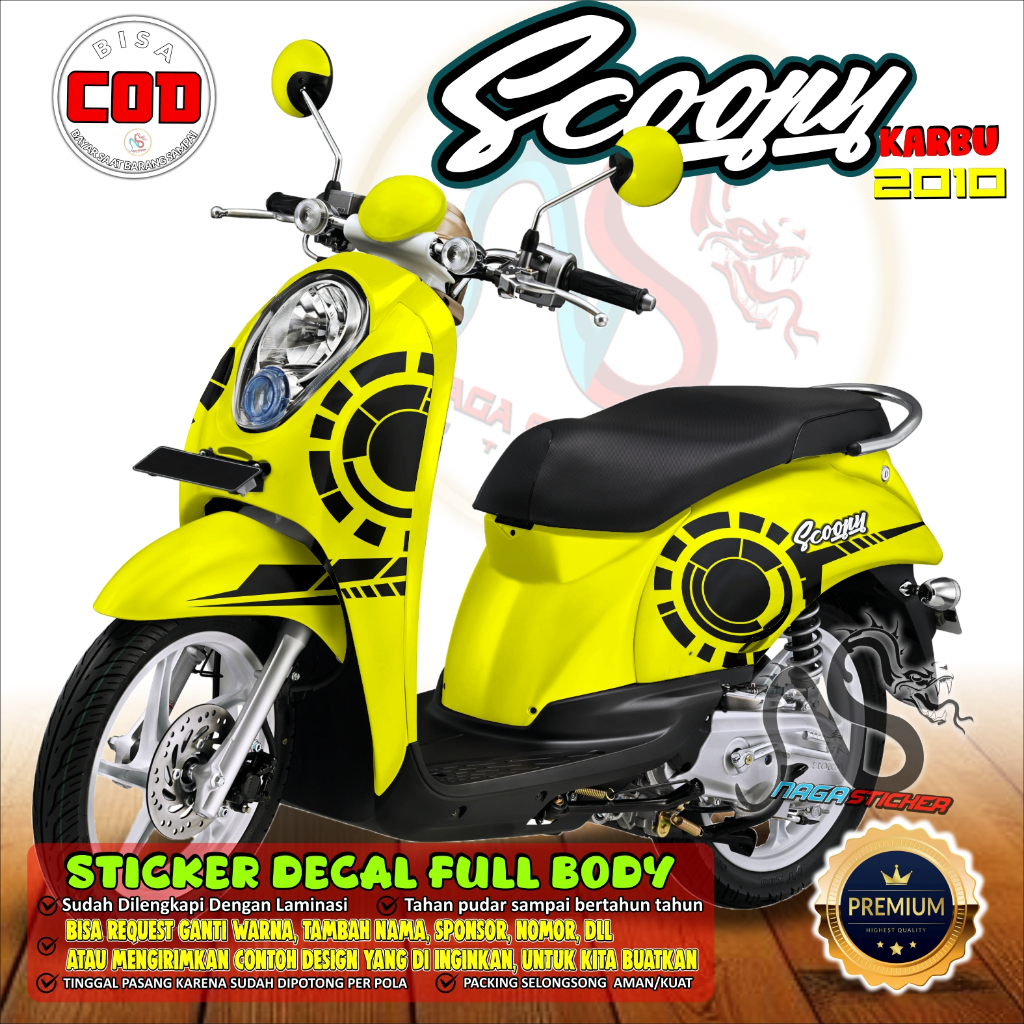 Jual Bisa COD Decal Sticker Full Body Honda Scoopy Karbu 2010 Variasi ...