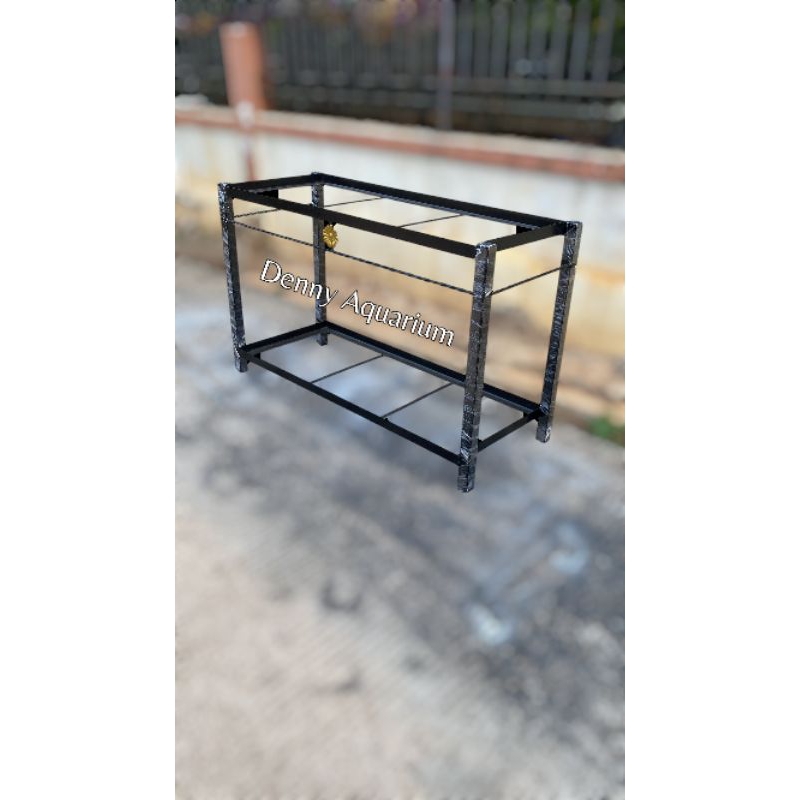 Jual RAK AQUARIUM BESI HOLO RANGKA SIKU CAT HITAM UKURAN 100x40xT67cm ...