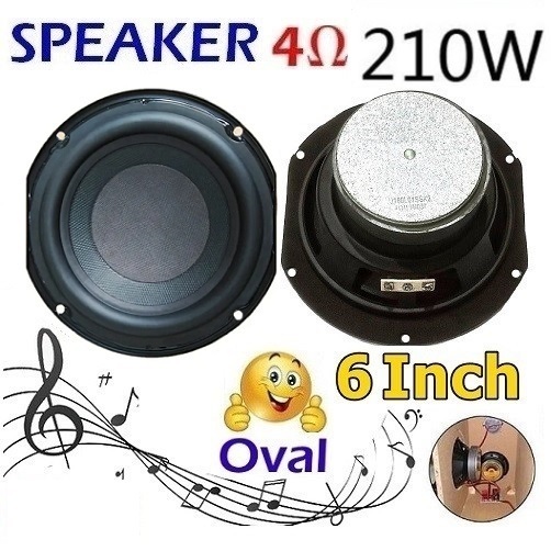 Jual Speaker Oval 210W 6 inch 4R Audio Subwoofer HIFI Amplifier Home ...