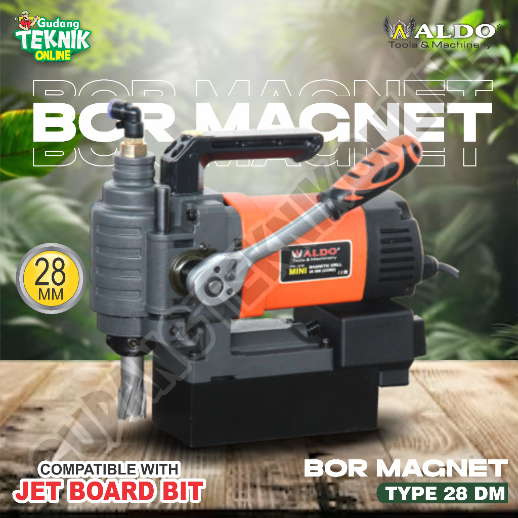 Jual Bor Magnet Duduk 28mm ALDO 28DM / Magnetic Drill 28 mm 28 DM ALDO ...