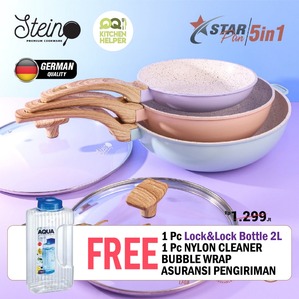 Jual [Bonus Lock n Lock Bottle] Stein Steincookware Starpan Star Pan ...