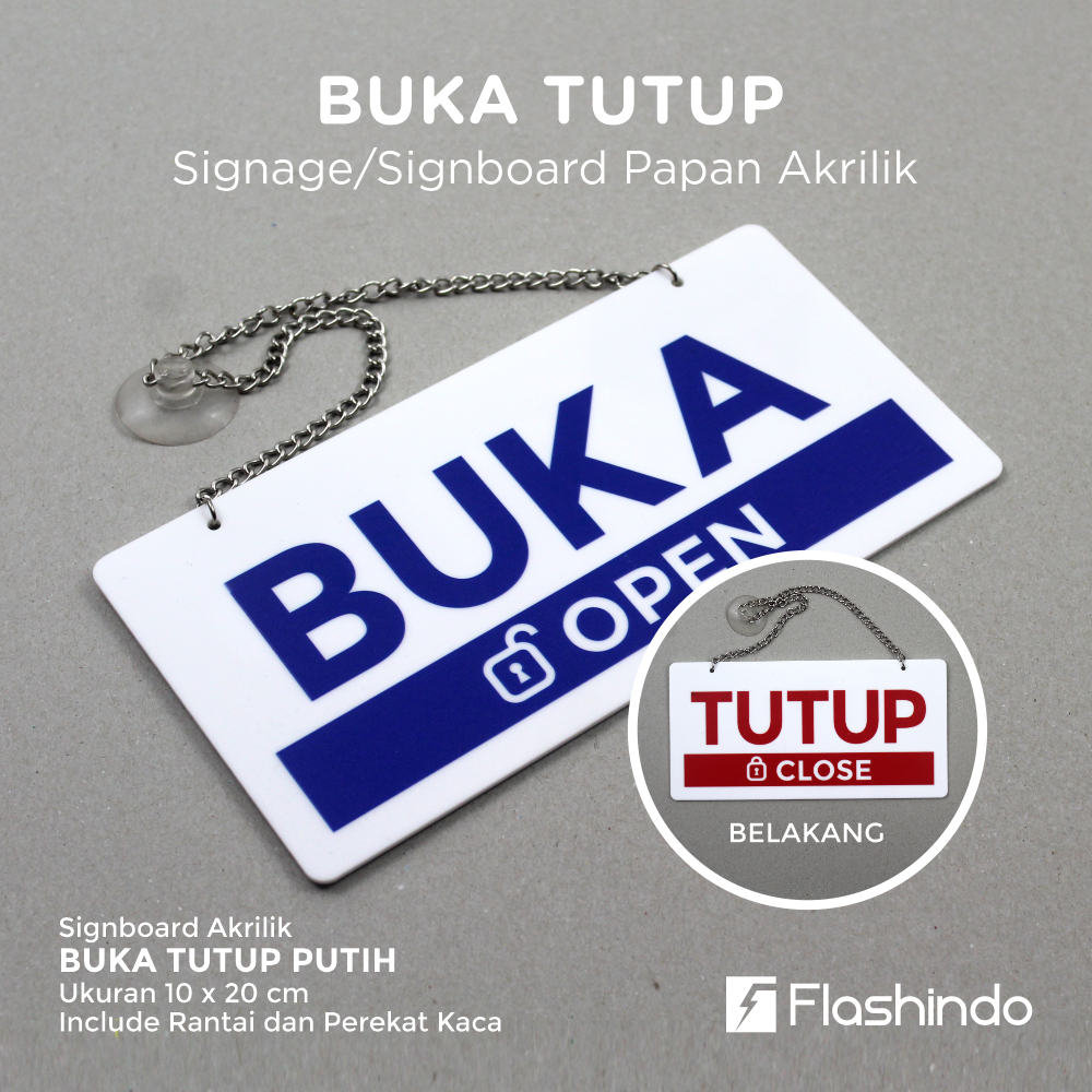 Jual Sign board Akrilik | Acrylic Buka Tutup | Open Close Bolak Balik ...