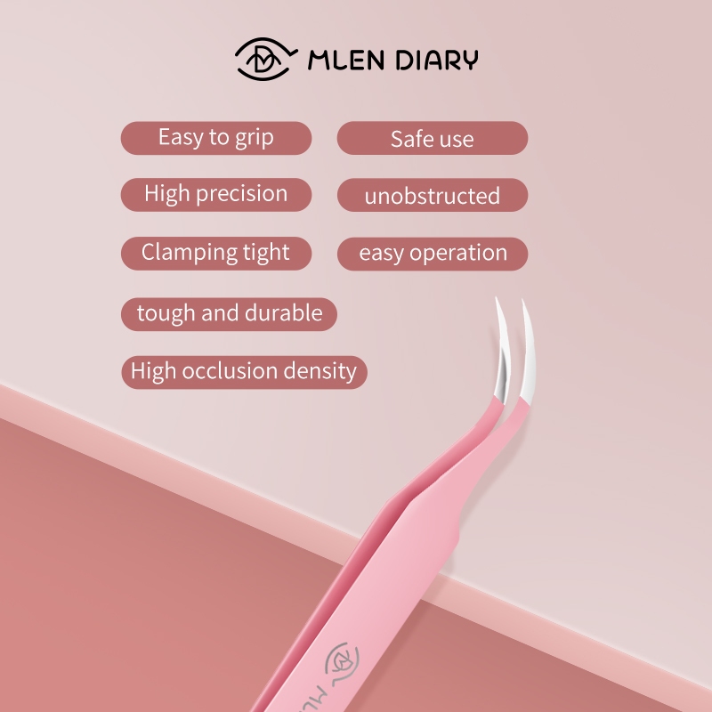 Jual Mlen Diary Pinset Tweezer Melengkung Pinset Bulumata Eyelash Make ...
