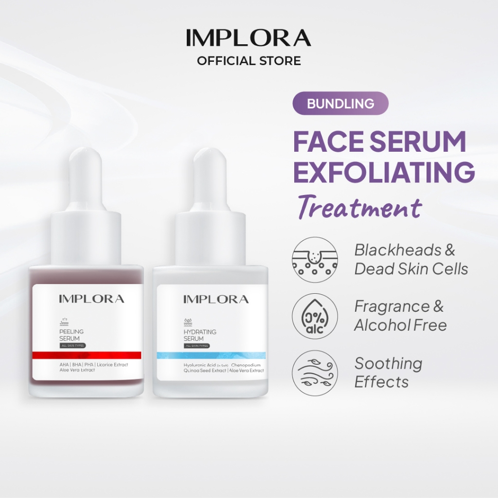 Jual Implora Face Serum Exfoliating Treatment Set | Shopee Indonesia