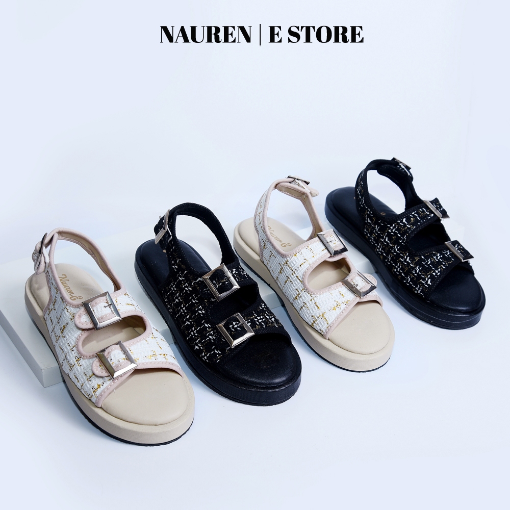 Jual Ova Sendal Wedges Sandal platform Wanita kekinian Rajut Gesper ...