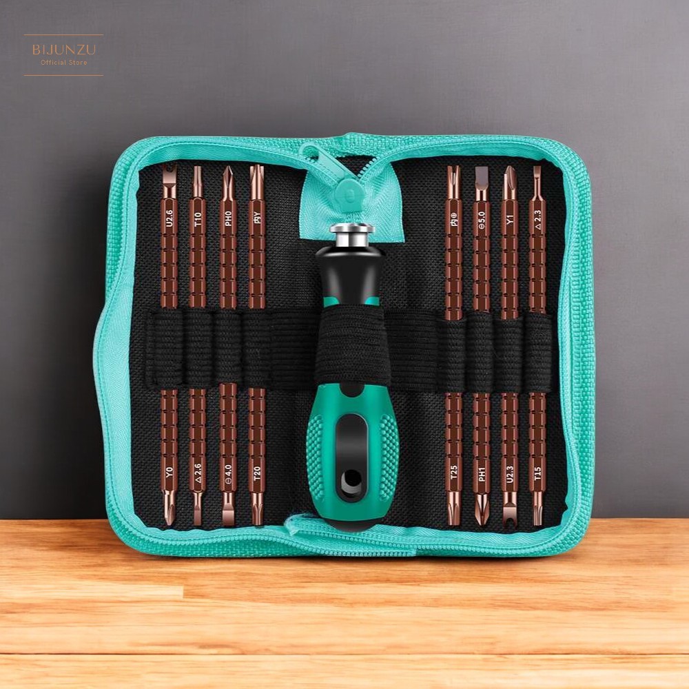 Jual Obeng Set Magnetik 16 in 1 Min Plus U Y Segitiga Baja Alloy Steel ...