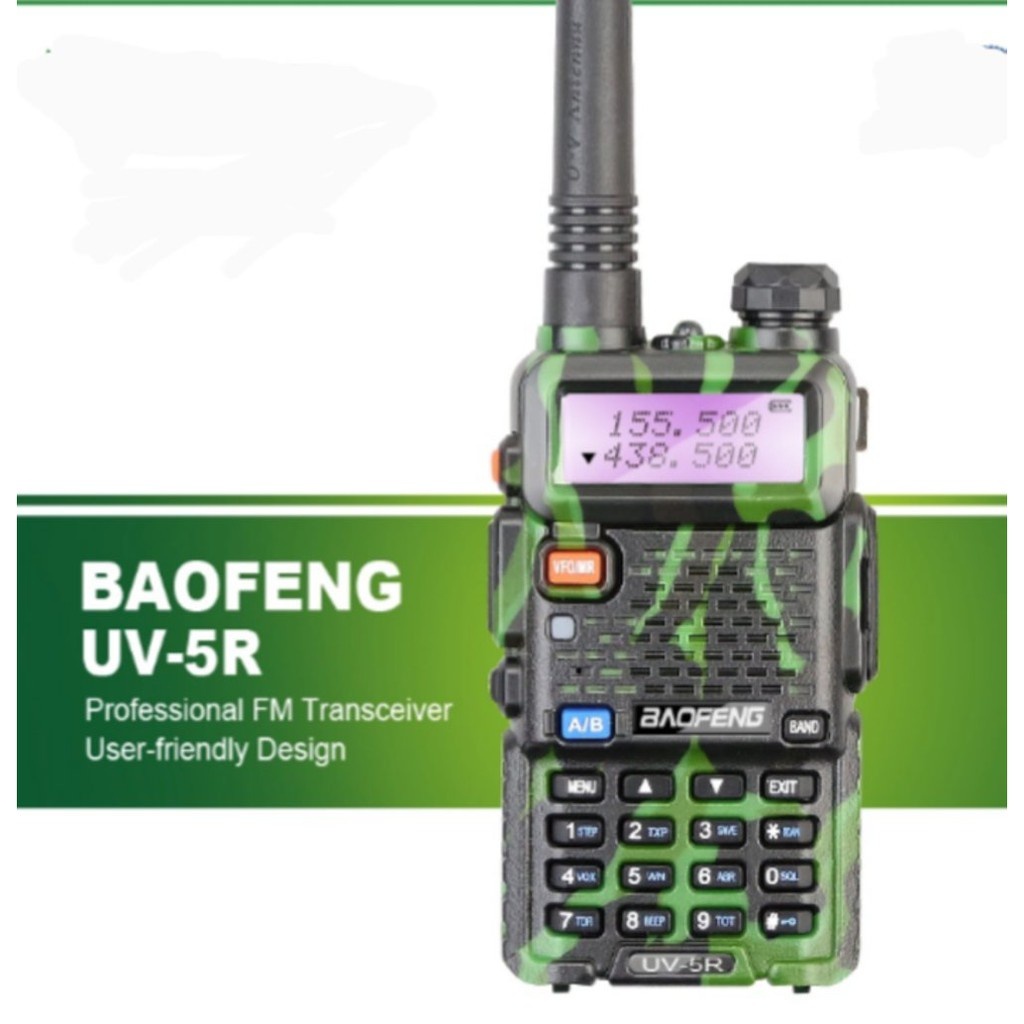 Jual HT Army UV 5R ARMY 8 Watt 2800mAh Handy Talky Loreng Doreng Hijau Dual Band UHF VHF ...