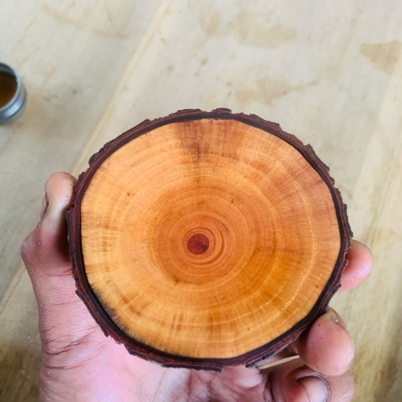 Jual Coaster kayu mahoni diameter 8-9x1cm | Shopee Indonesia