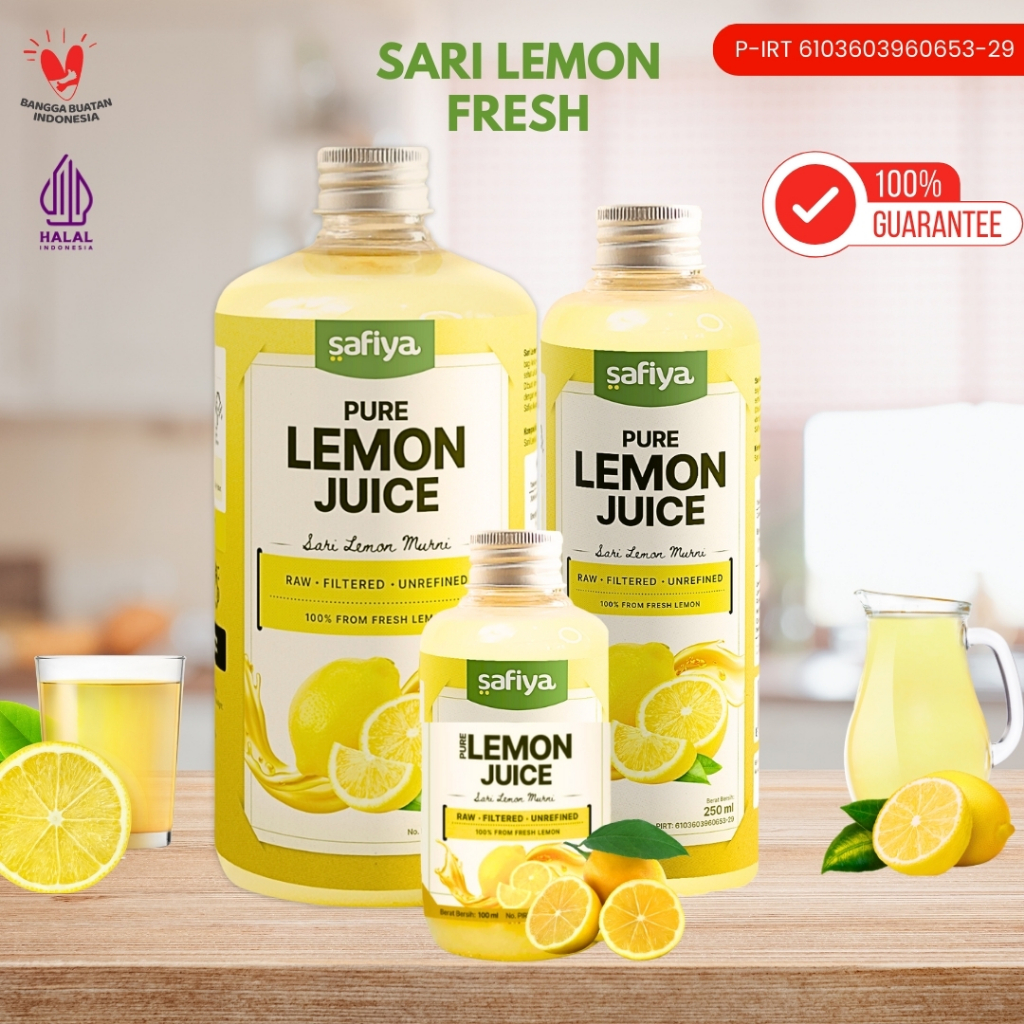 Jual Sari Lemon Safiya 100% Fresh Lemon Asli Minuman Diet & Detoks ...