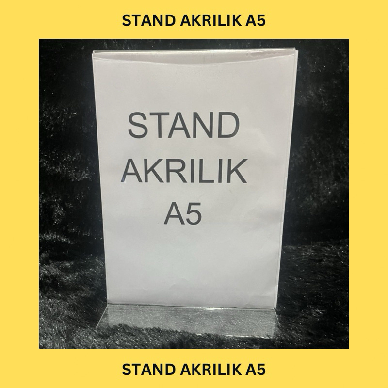 Jual Stand Akrilik / Tent Akrilik Holder A5 Portrait | Shopee Indonesia