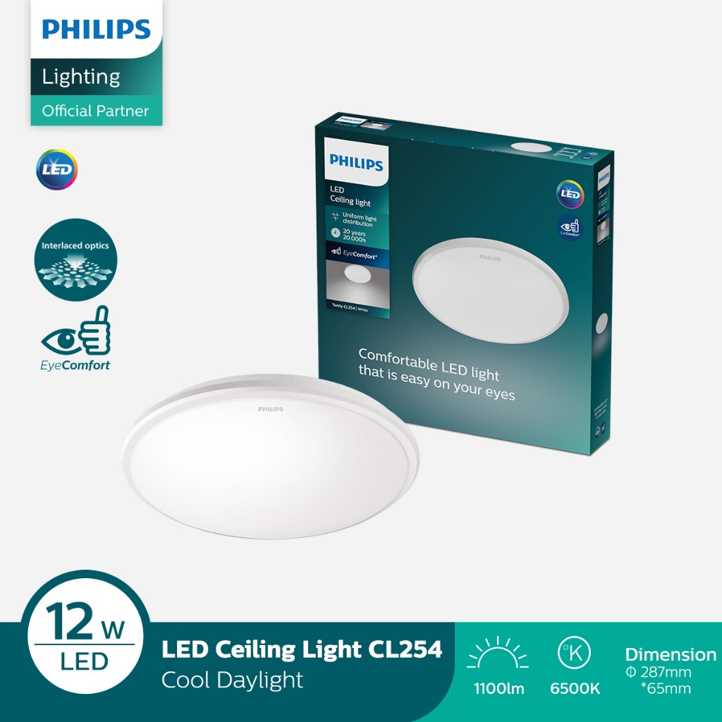 Jual Philips Ceiling CL254 LED 12W 65K - Putih | Shopee Indonesia