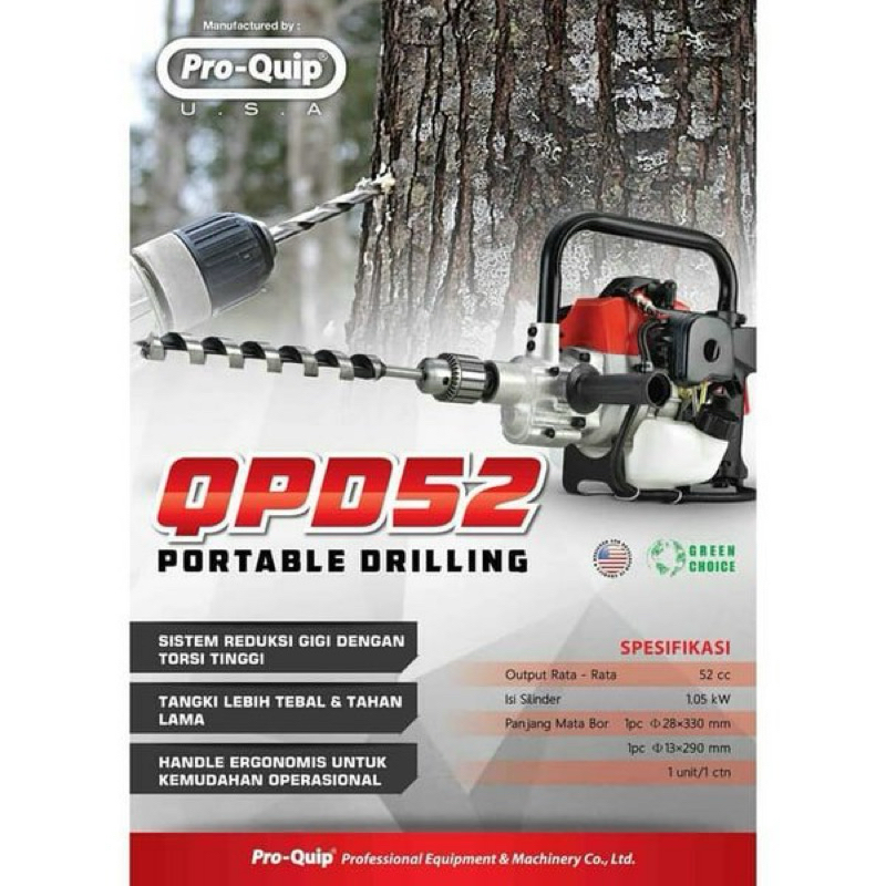 Jual Mesin Bor Portable Drilling Perkebunan Pohon Proquip QPD52 QPD 52 ...